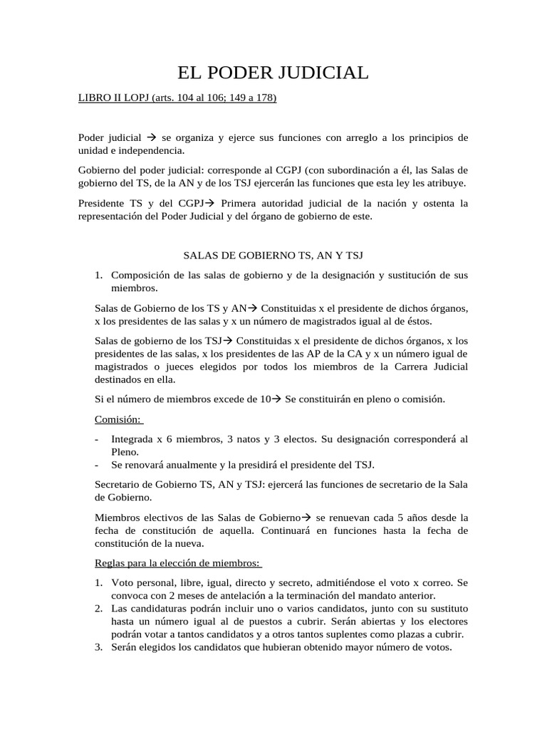 Poder Judicial (Lopj) | PDF | Jurisdicción | Fiscal