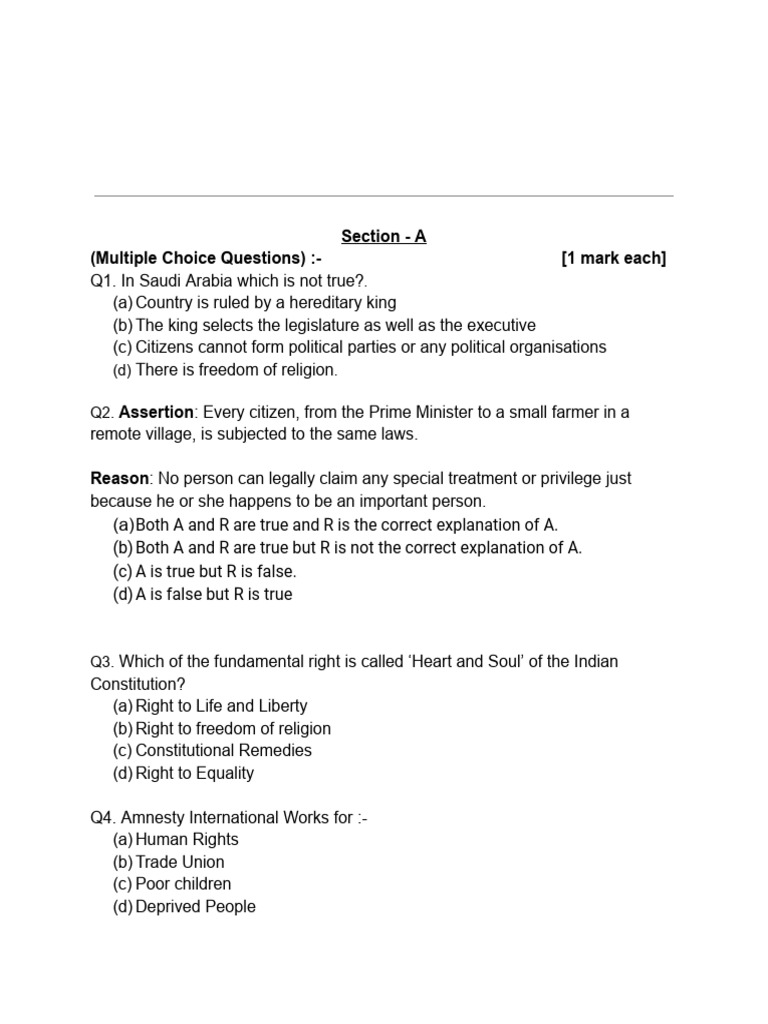 9th Democratic Rights Test - NGC | PDF
