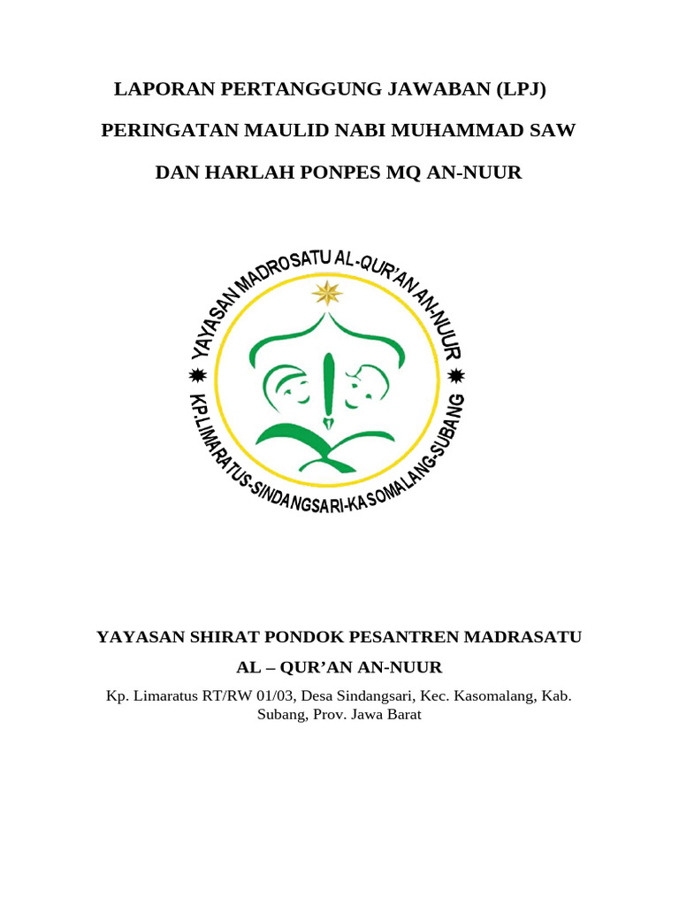 Proposal Maulid Dan Harlah 2024 | PDF