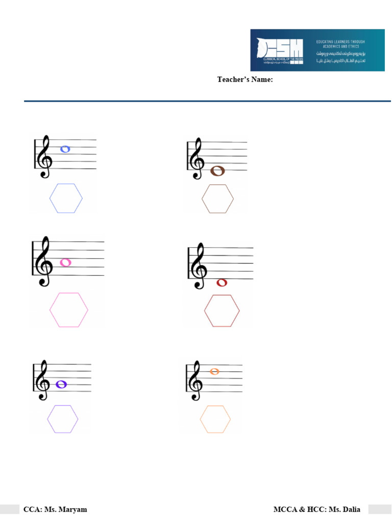 Gr5 Music Work Sheet 1 PDF | PDF