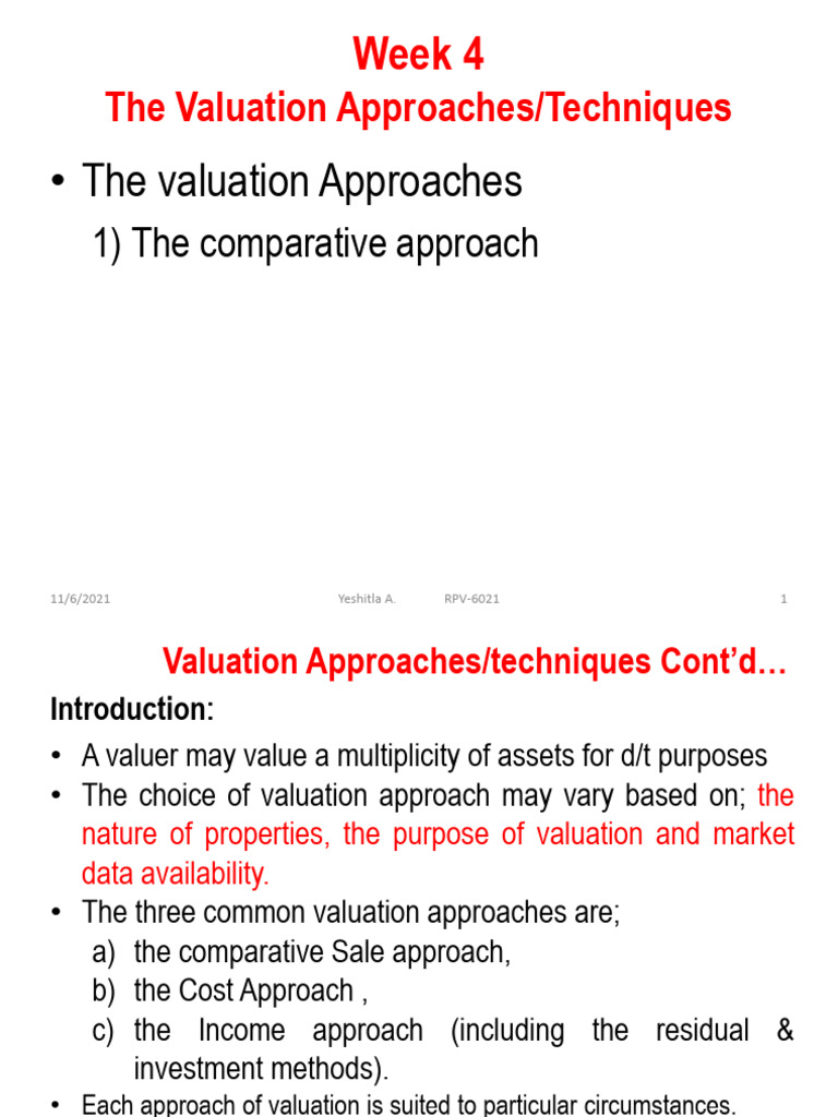Week 4 | PDF | Real Estate Appraisal | Economies