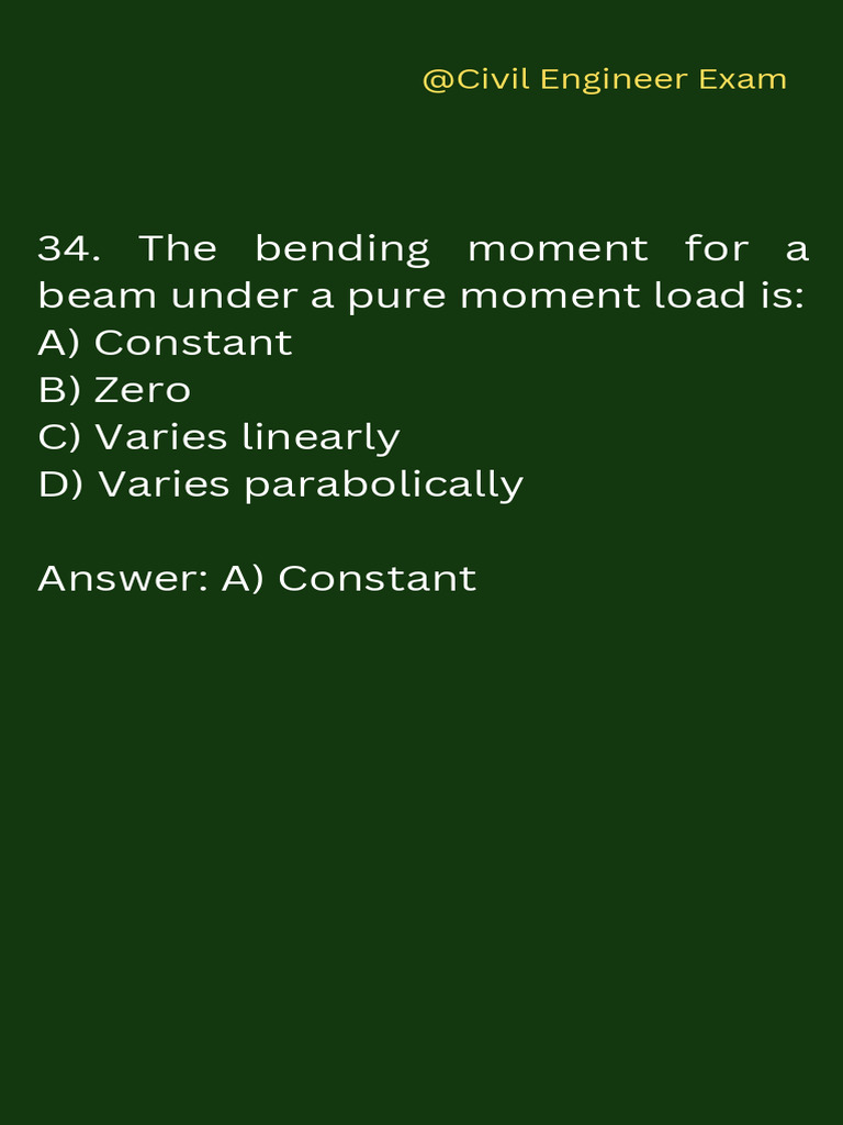 Som mcq for exam | PDF | Bending | Beam (Structure)