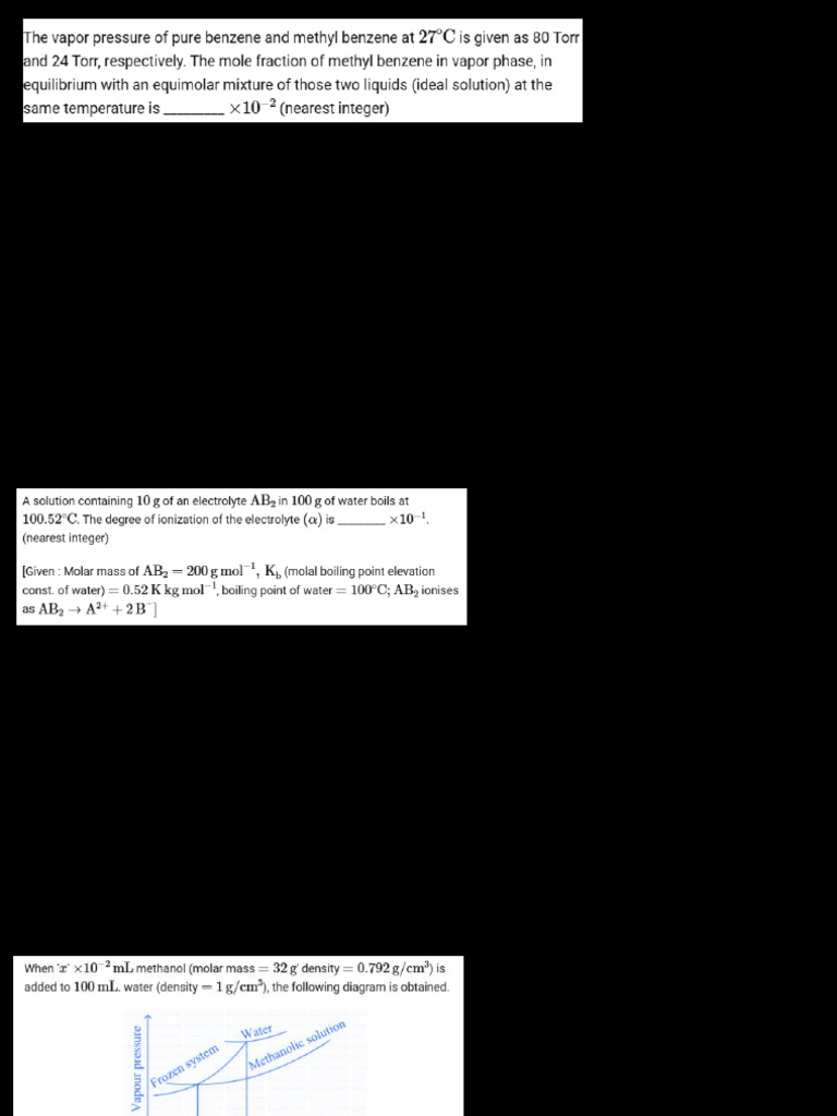 Liquid Solutions PYQ | PDF