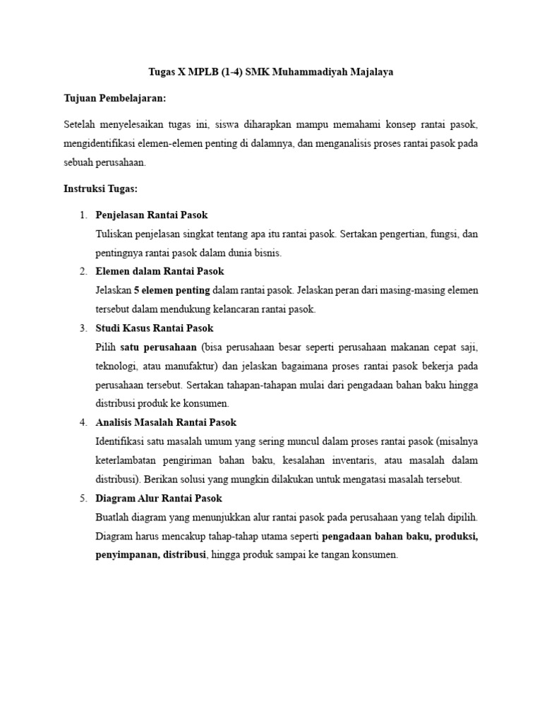 Tugas X MPLB - SMK Muhammadiyah Majalaya | PDF