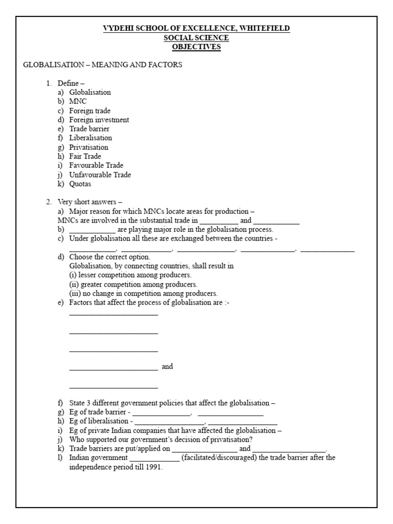 GLOBALISATION - MEANING AND FACTORS OF GLOBALISATION | PDF ...