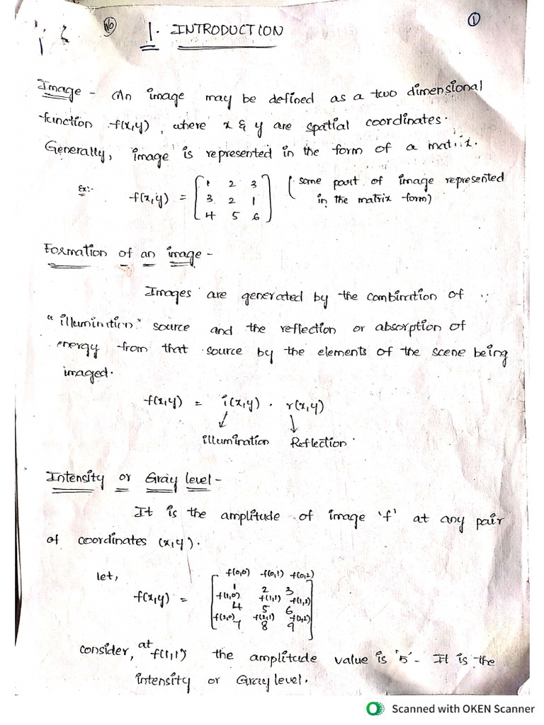 DIP - Unit - 1A | PDF