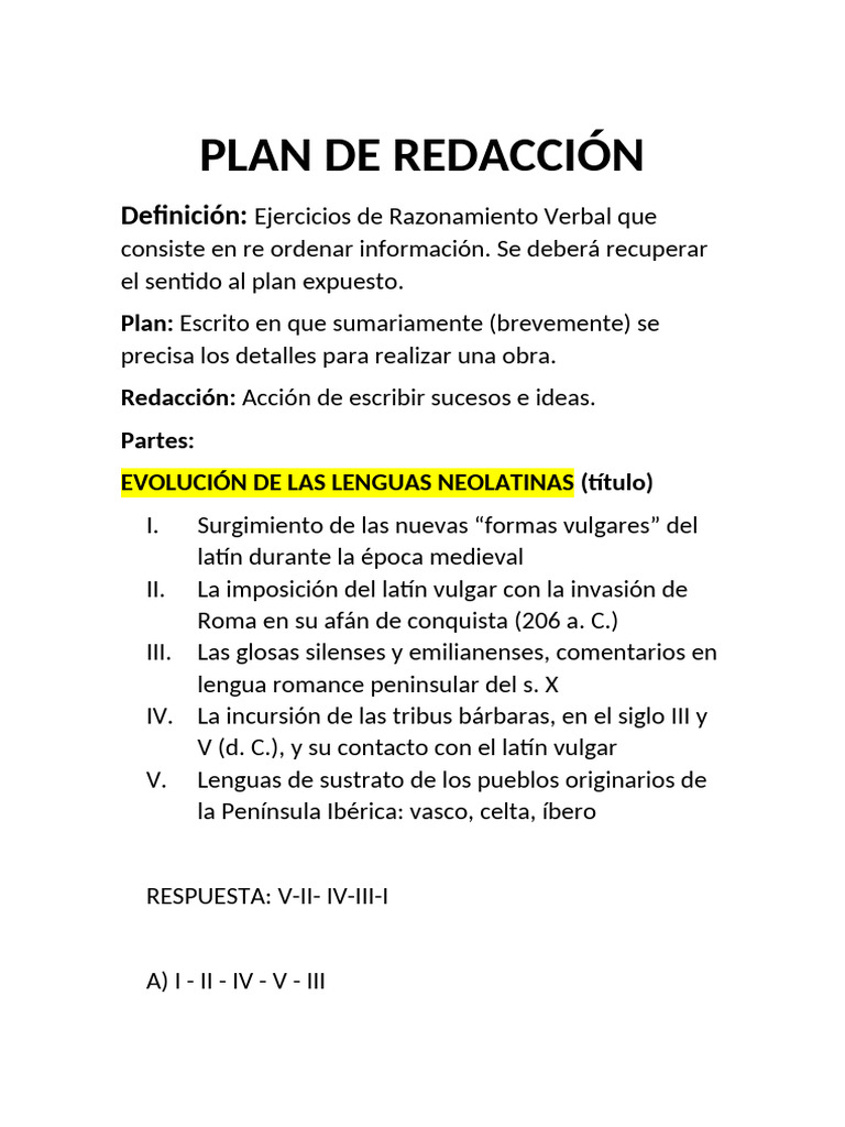 Plan de Redacción | PDF