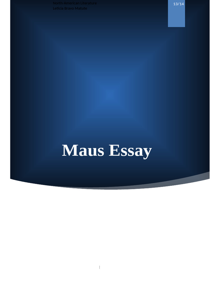 Analyzing Art Spiegelman's Maus | PDF