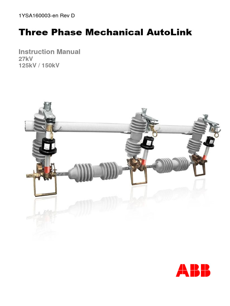 27kV/150kV AutoLink Instruction Manual | PDF | Switch | Electrical ...
