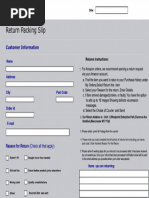 Tredz Returns Form A4 v28b RB Web | PDF | Mail | Consumer Goods