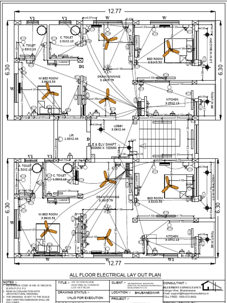 4.patia Typical Floor Electrical Conduit Plan | PDF | Printing ...