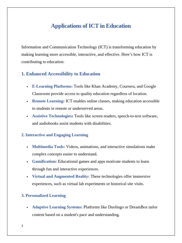 b33c92 - Applications of ICT in Education | PDF | Educational ...