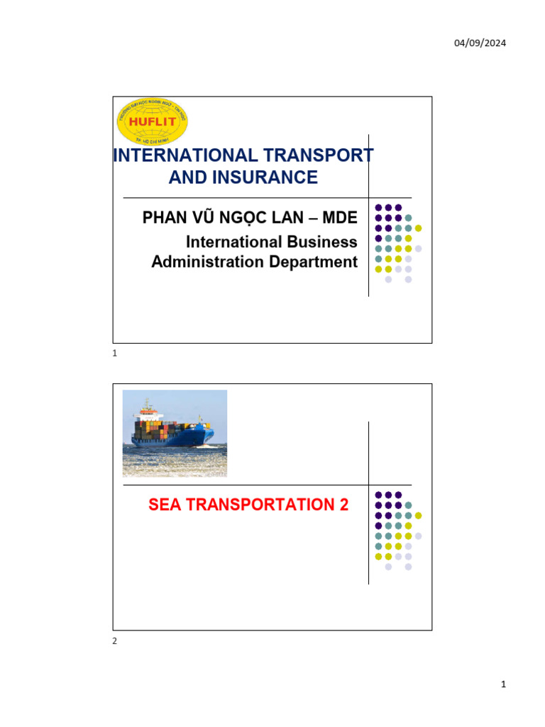 International Sea Transport & Chartering Guide | PDF | Consignee | Bill ...
