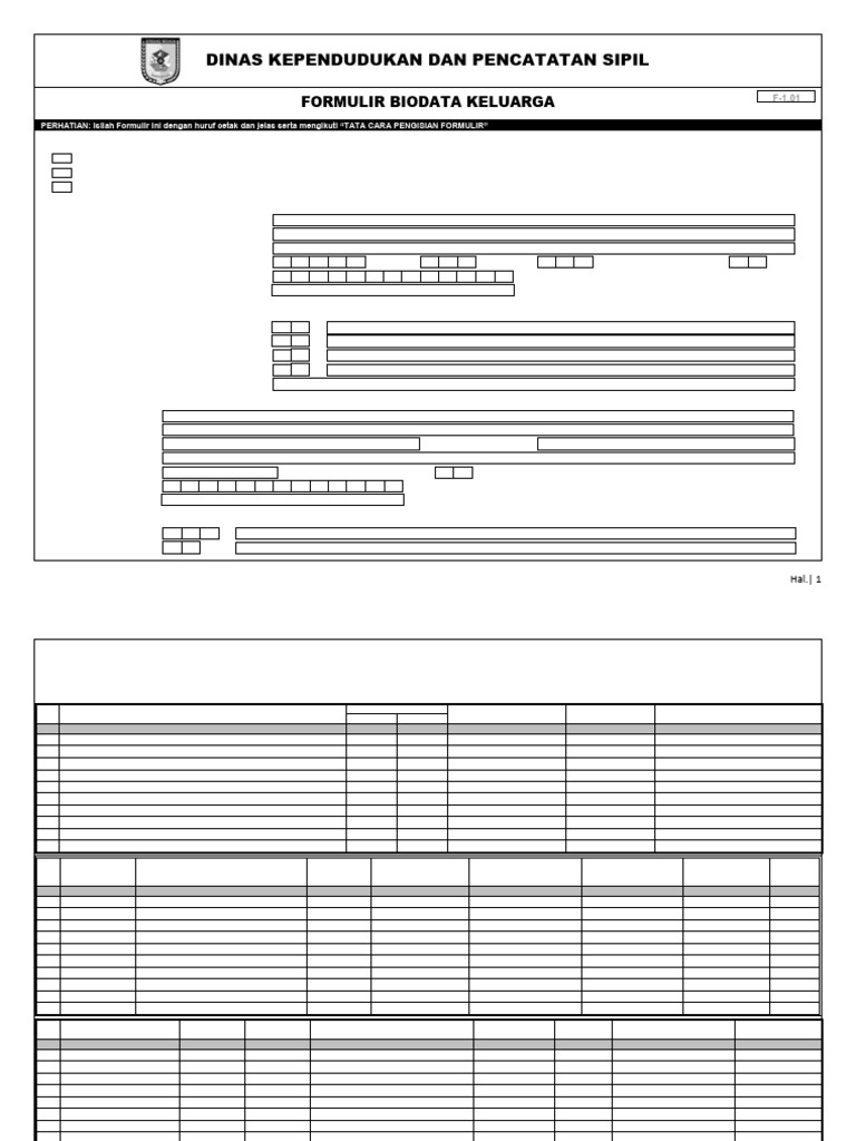 Formulir F1-01-1 | PDF