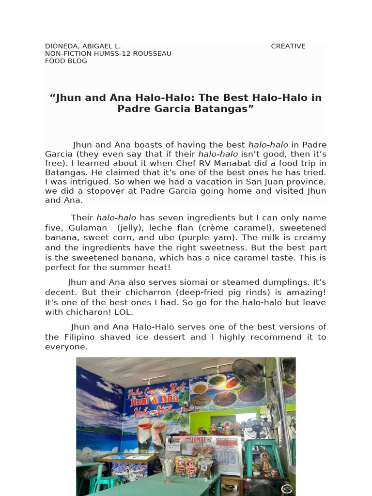 Abby Food Blog | PDF