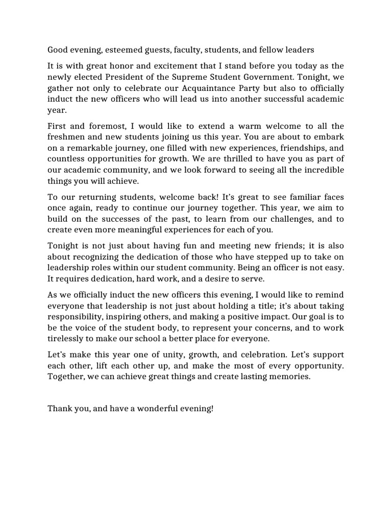Speech | PDF