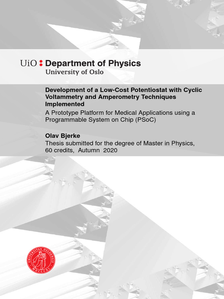 Olav Bjerke - Masteroppgave | PDF | Redox | Analog To Digital Converter