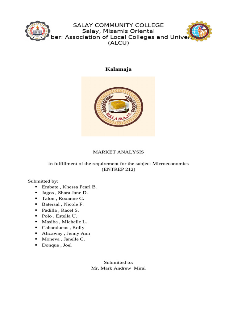 Market Analysis Entrep 212 - Template | PDF | Pricing | Brand