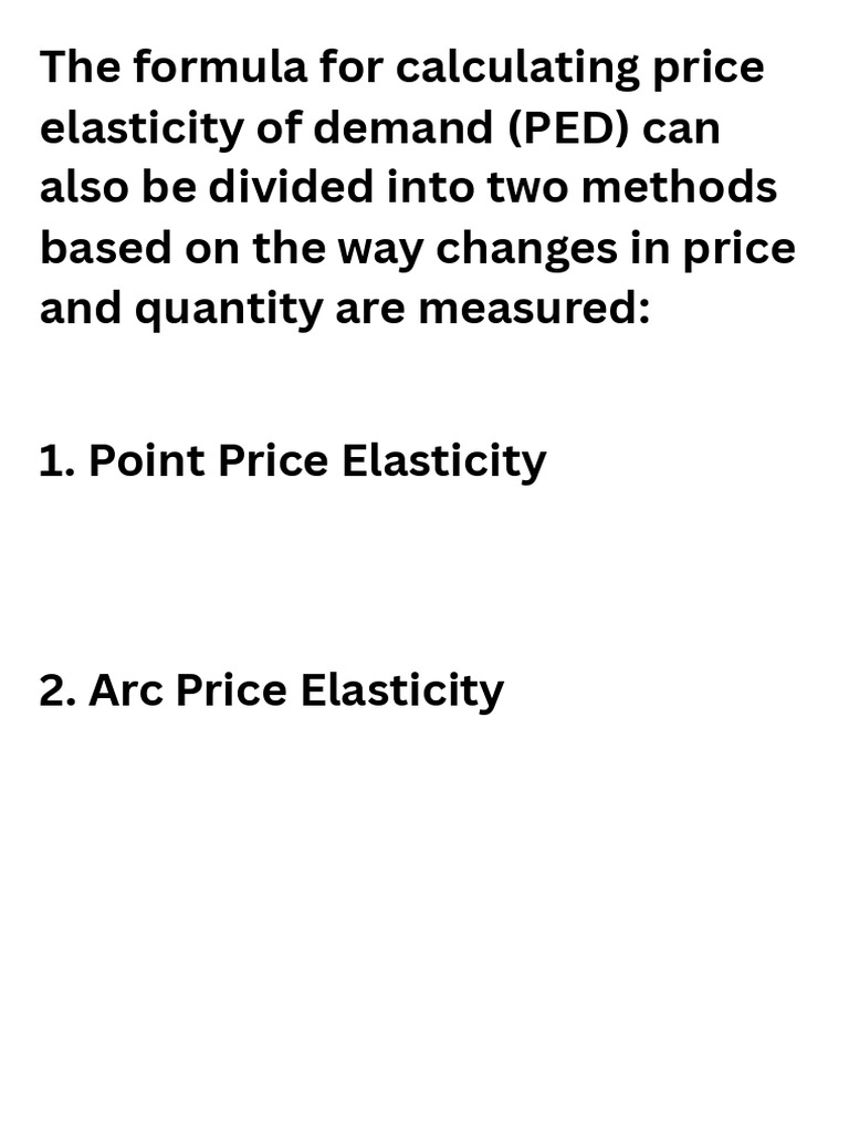 Price Elasticity of Demand Explained | PDF