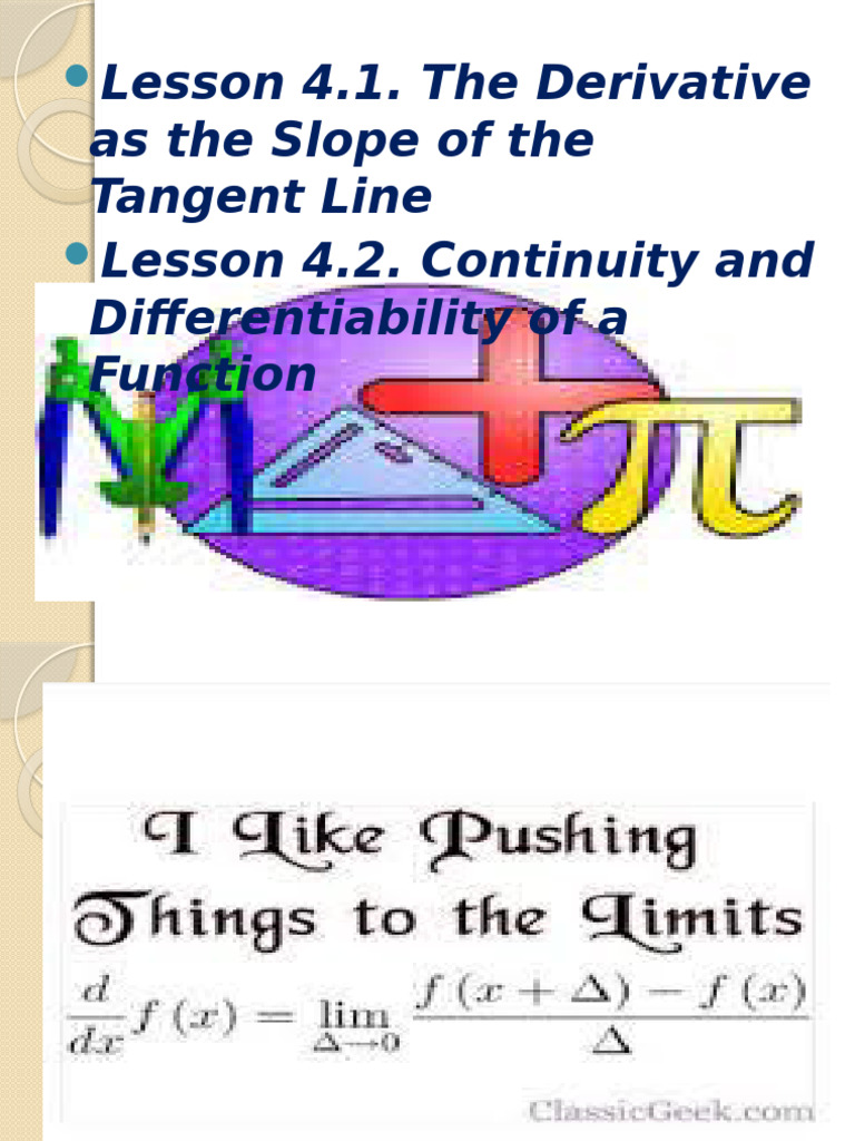 Tangent Line and Derivative Concepts | PDF | Tangent | Slope