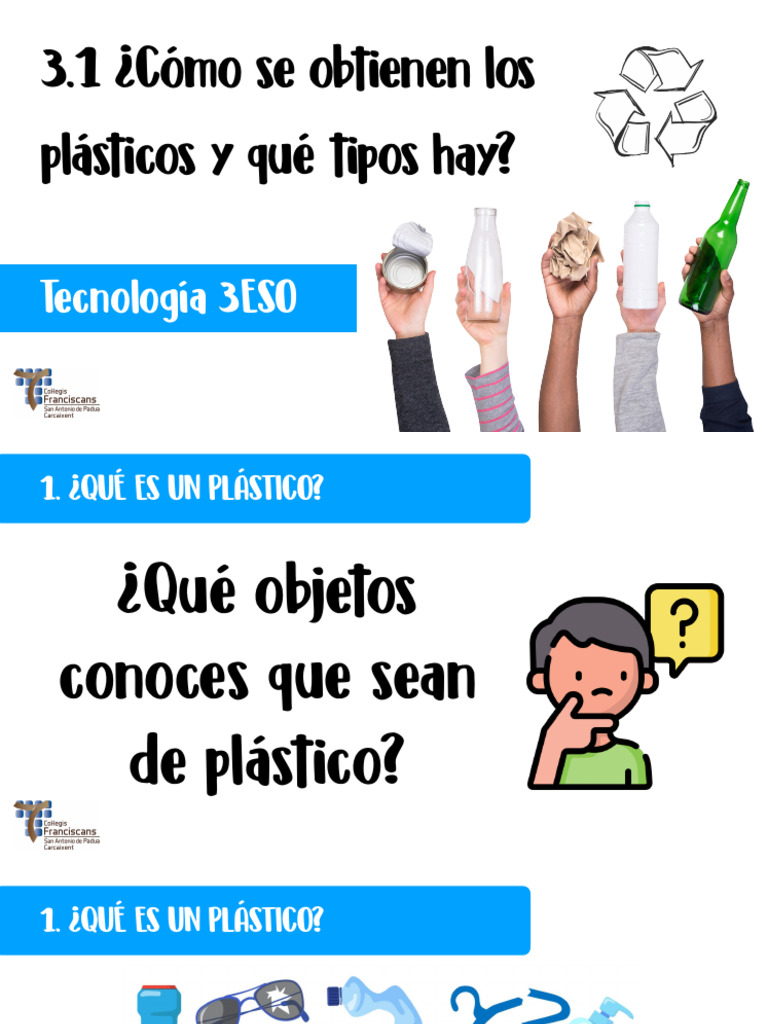 3.1 Cómo Se Obtienen Los Plásticos y Qué Tipos Hay | PDF | El plastico ...