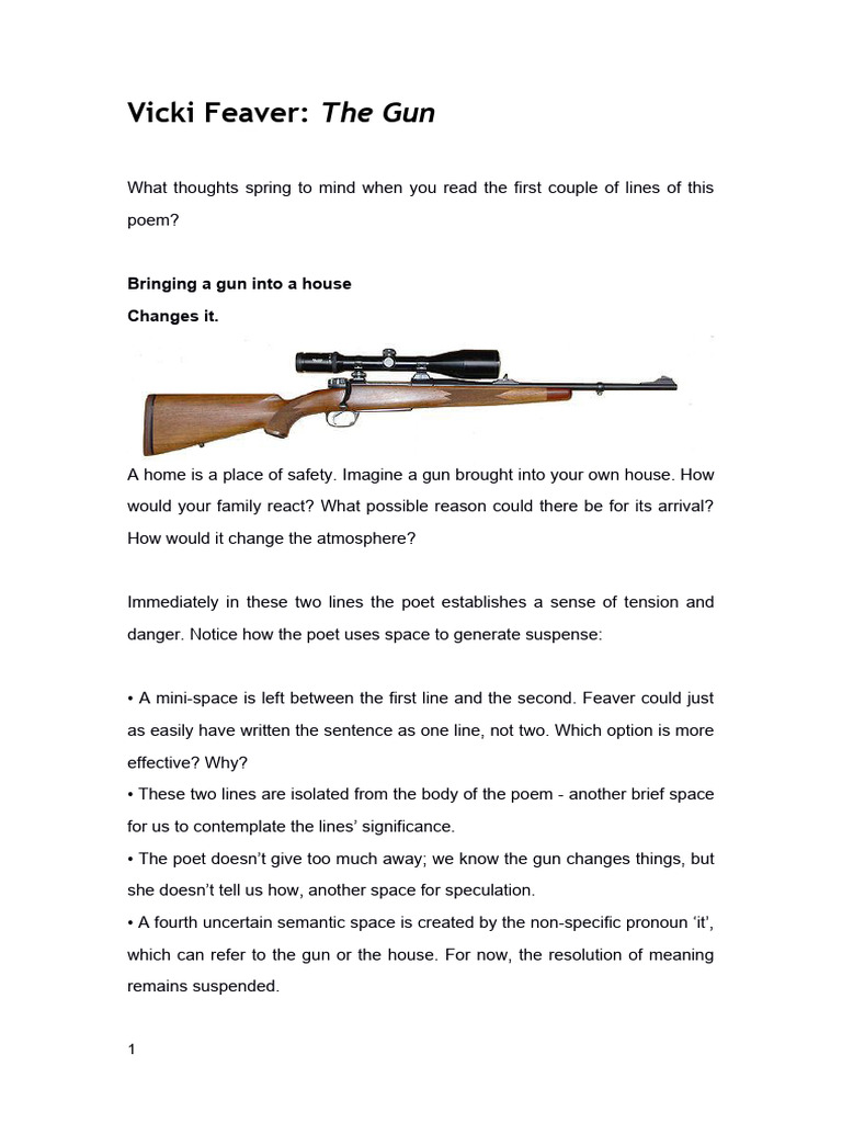 The Gun | PDF | Poetry | Poetics