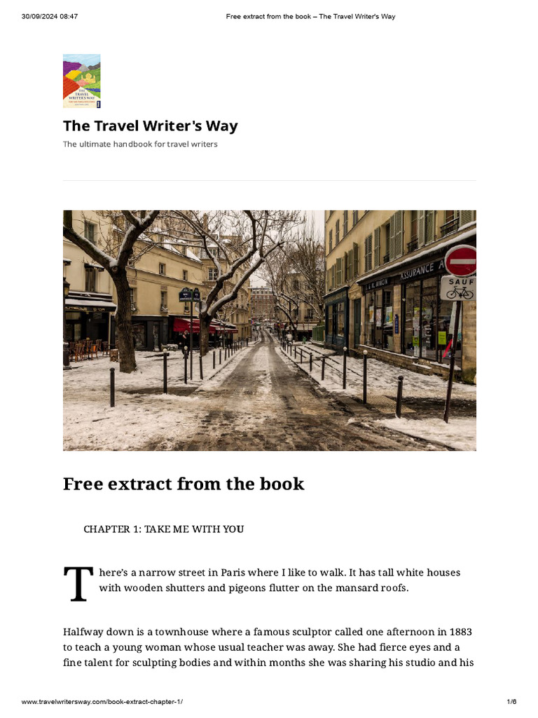Free Extract From The Book - The Travel Writer's Way | PDF