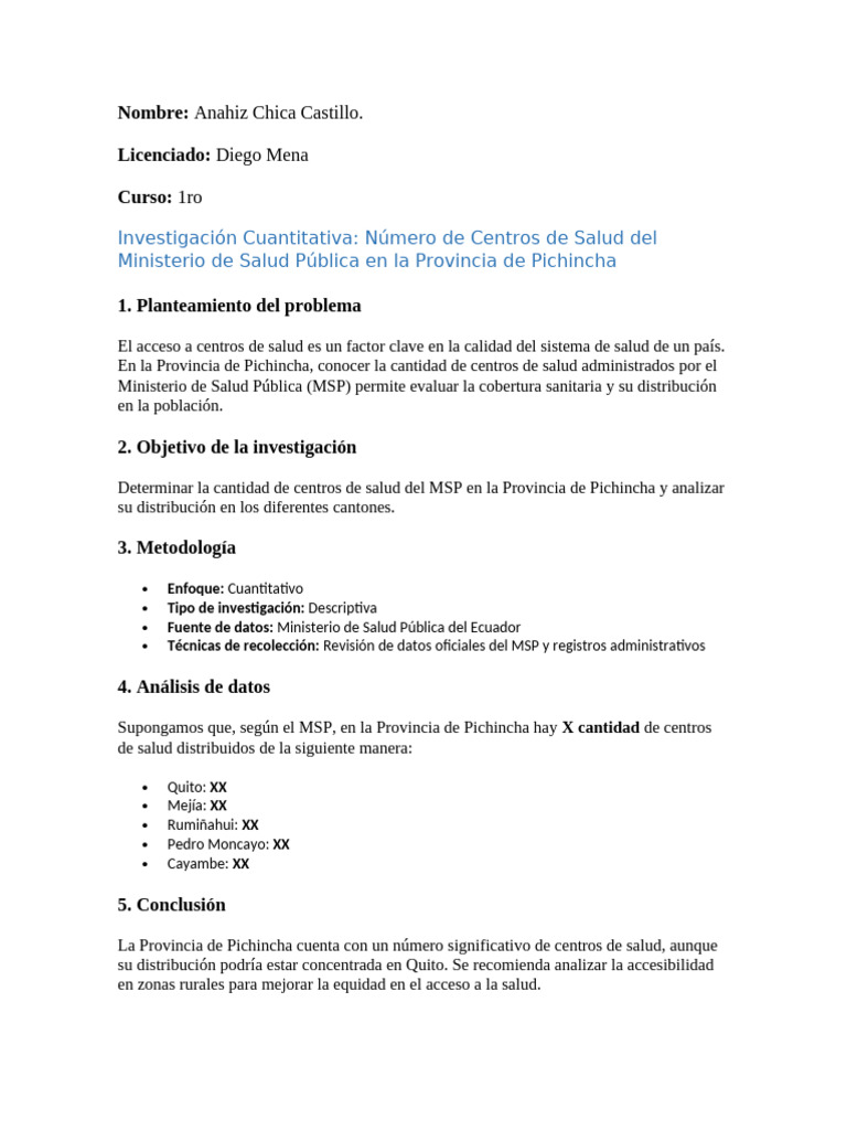 Anais Castillo 2 | PDF | Análisis de los datos | Investigación y desarrollo