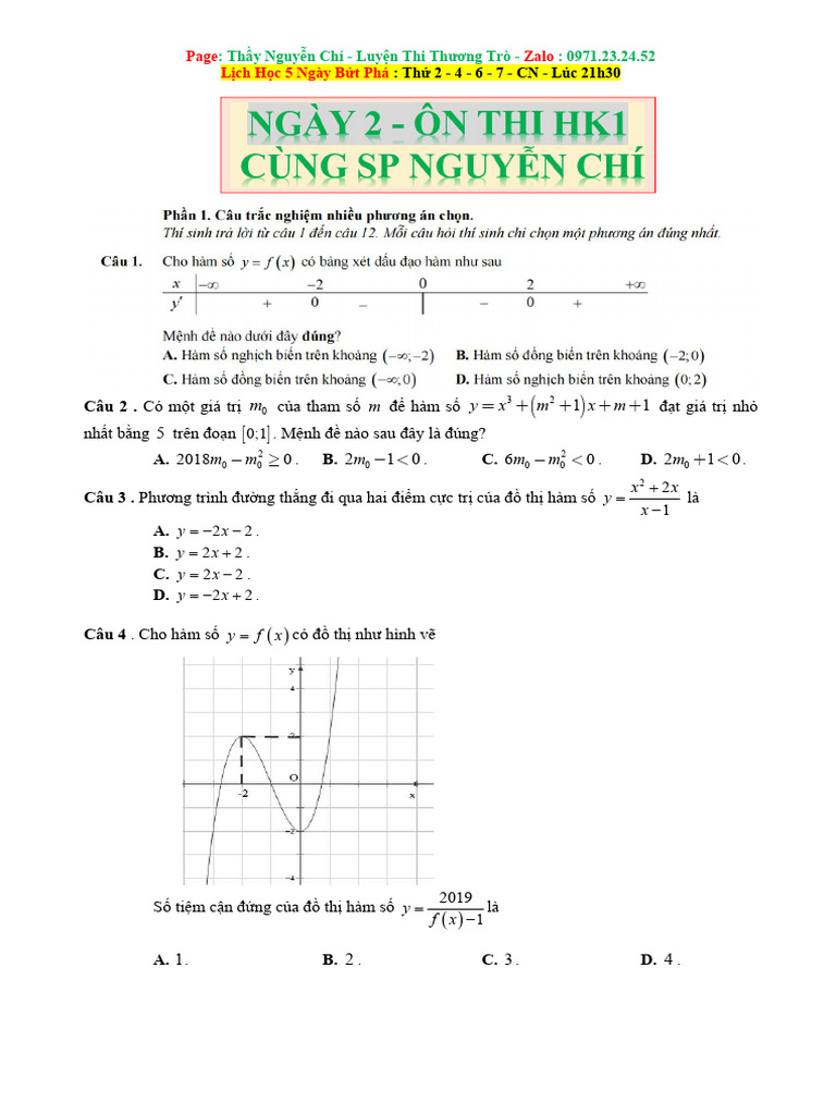 DE 2 - ON THI HK1 | PDF