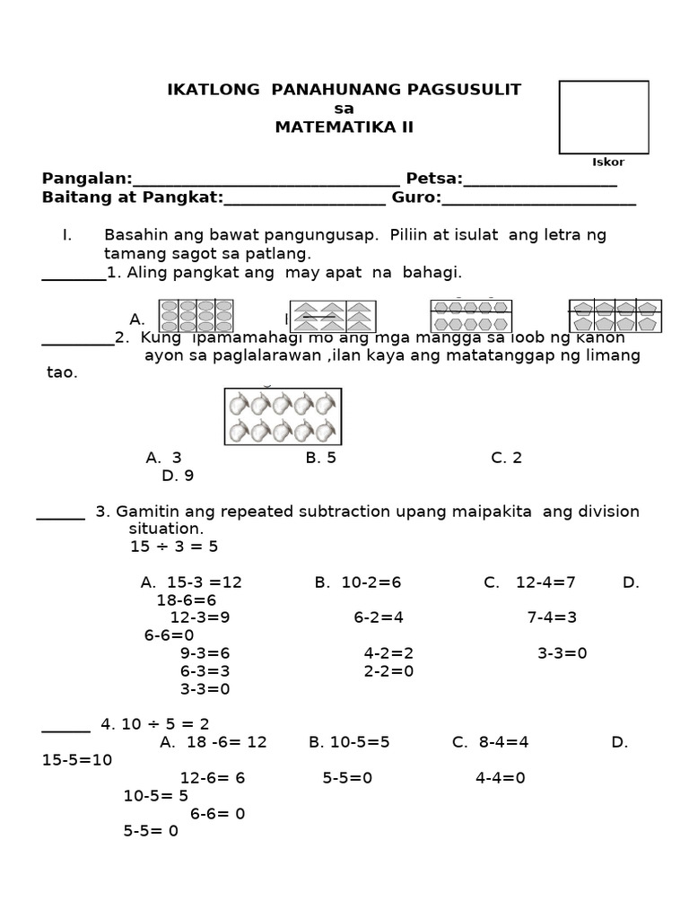 q3 PT Math 2 True Ito | PDF