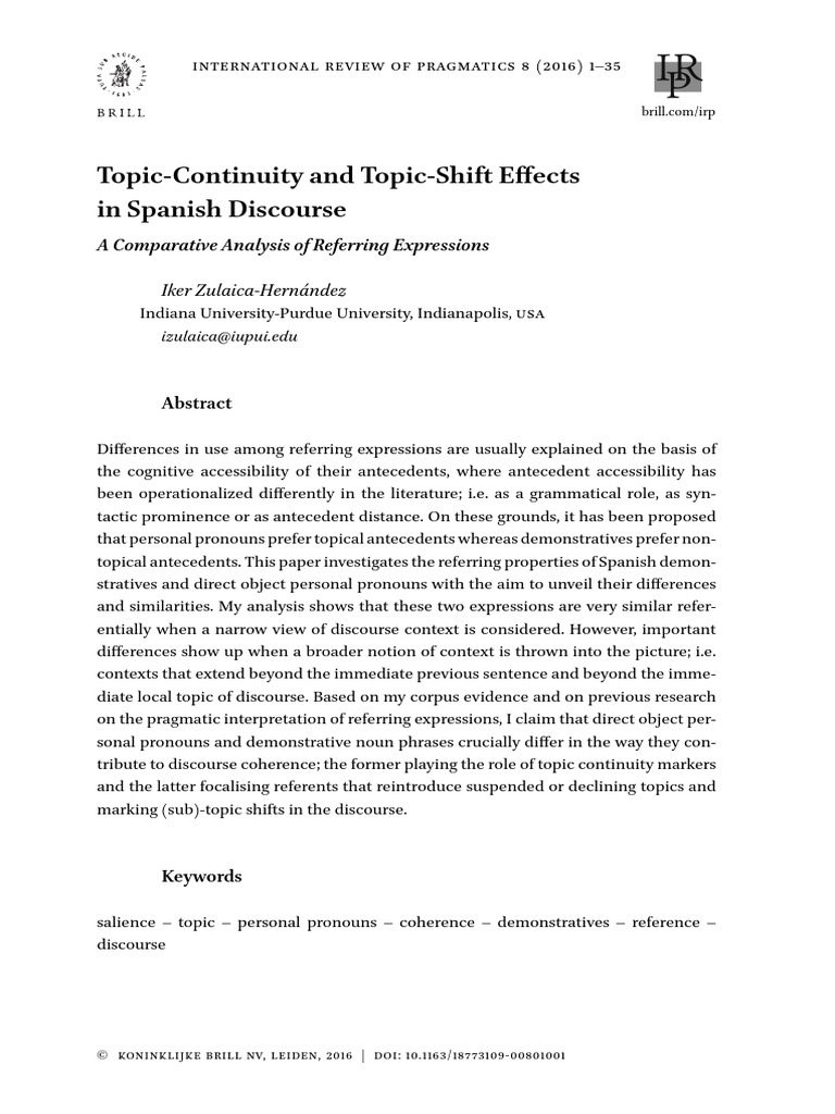 Zulaica-Hernandez (2016) Topic Continuity and Topic Shift Effects in ...