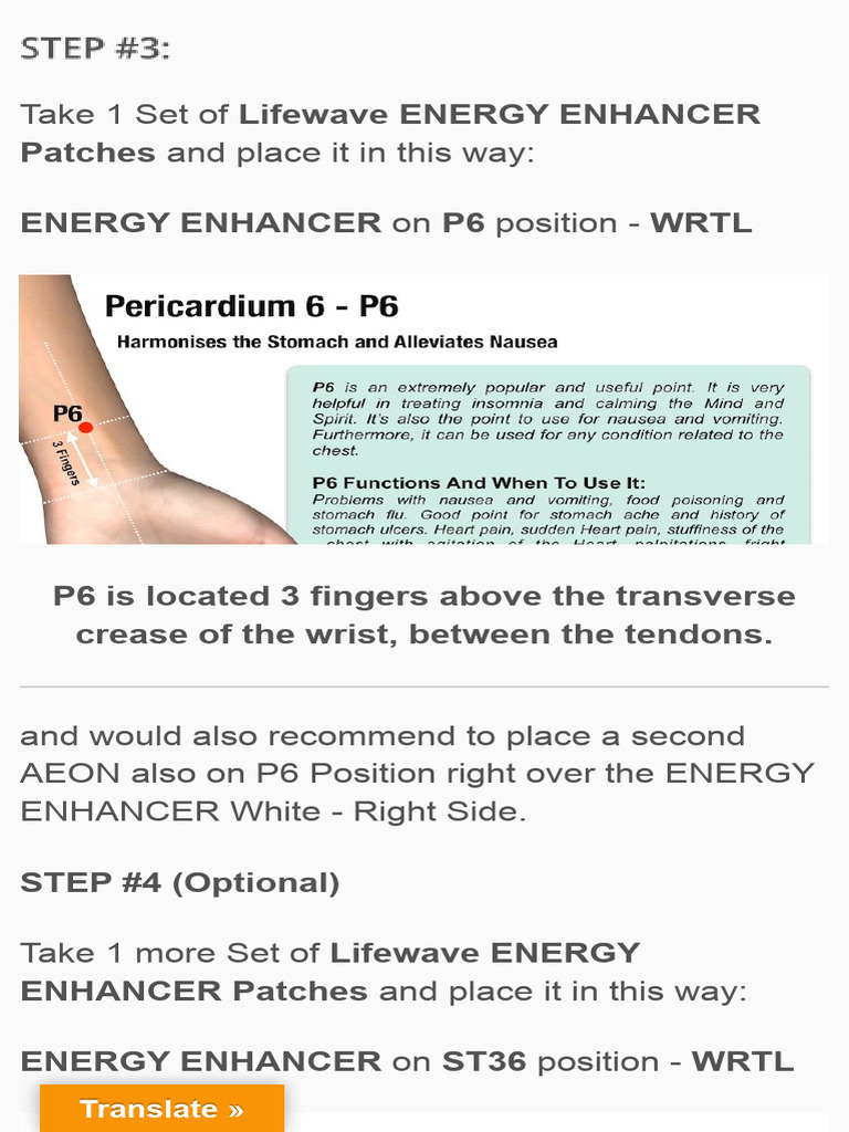 Lifewave Patches Strategy For Severe Vertigo - Patching Protocol | PDF