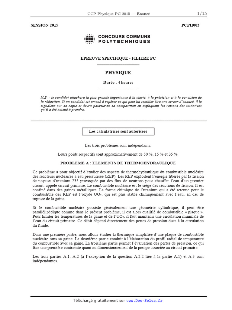 PC_PHYSIQUE_CCP_1_2015.enonce | PDF