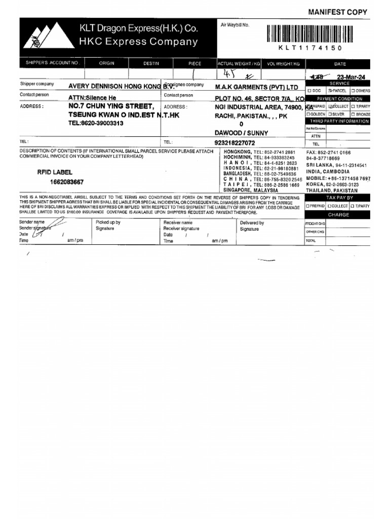 Awb of KLT1174150 | PDF