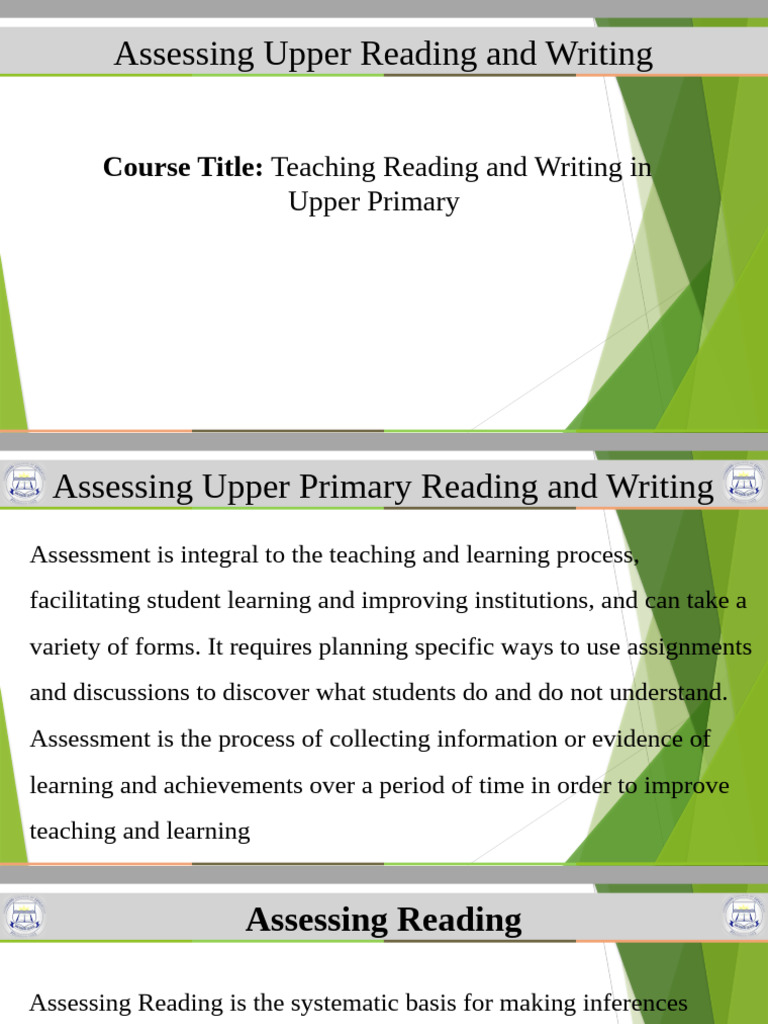Shared Slide Lesson 8 Reading and Wrting Edited 2024 Primary Assessing Reading and Writing-1 ...