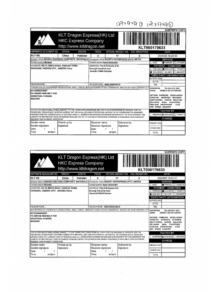 KLT000179633 Awb | PDF