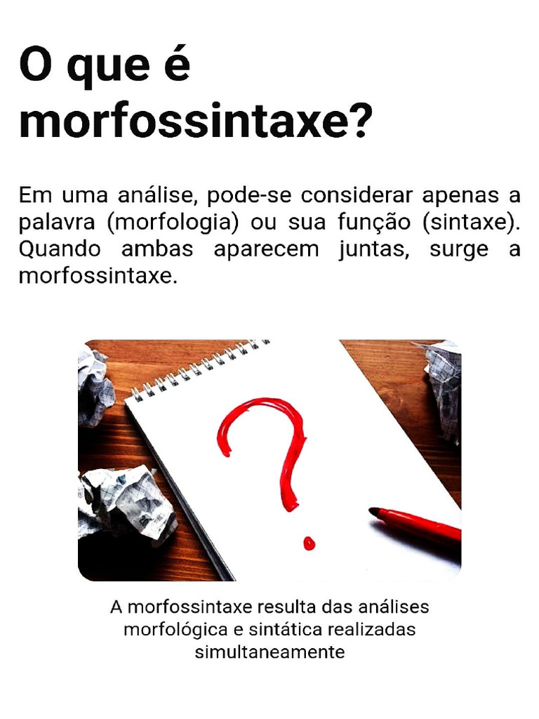 Morfossintaxe | PDF