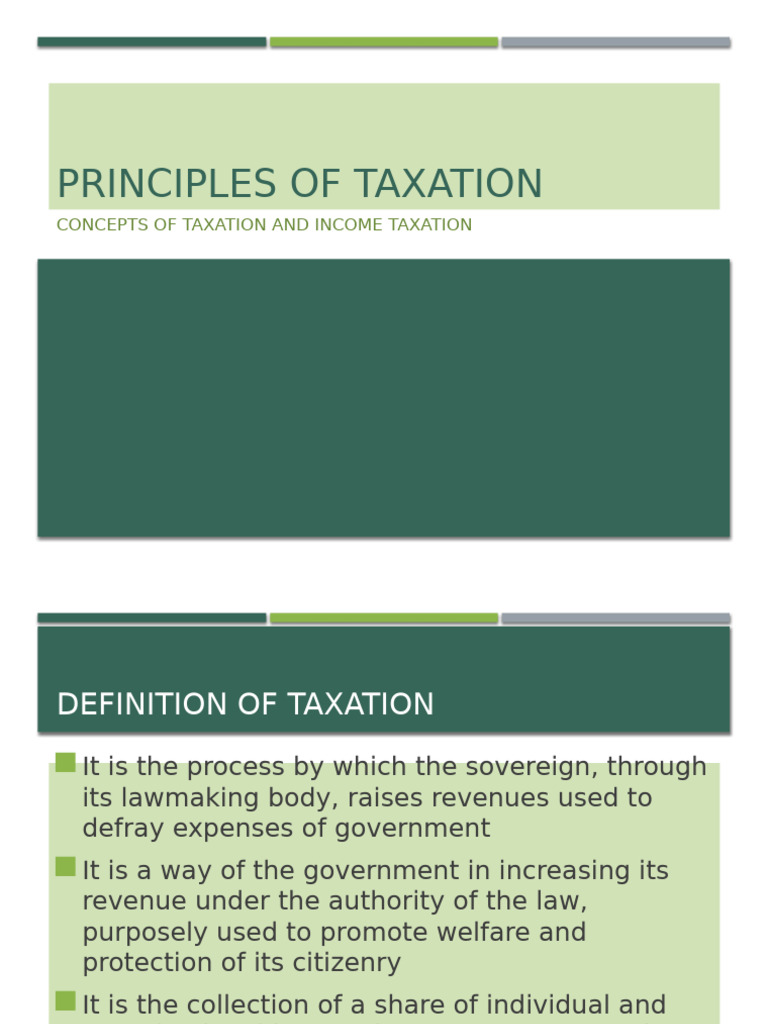 Principles and Concepts of Taxation | PDF | Taxes | Gross Income