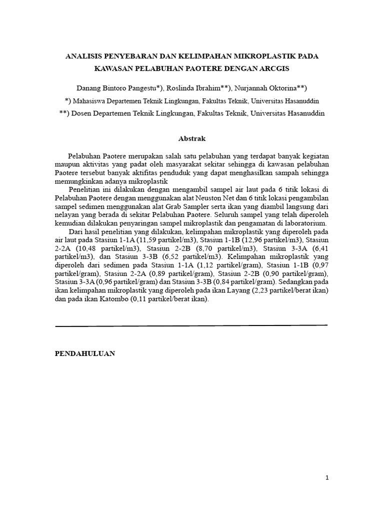 JURNAL TUGAS AKHIR DANANG | PDF