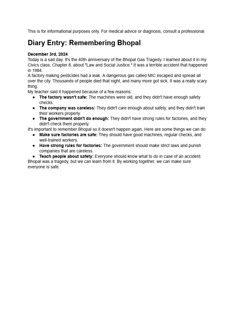Write A Document A Diary Entry On Causes Behind In... | PDF