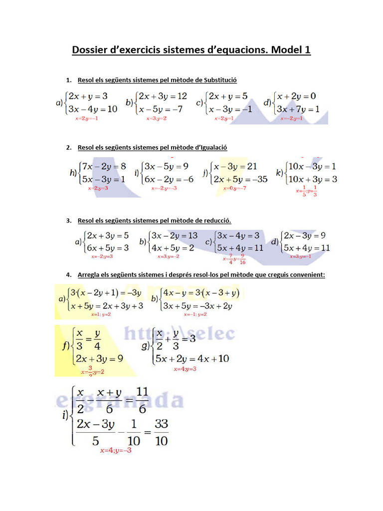 1. Dossier Exercicis Estandar Soluciones | PDF
