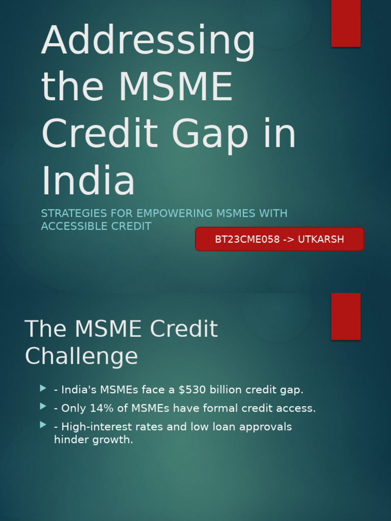 Bridging India's MSME Credit Gap | PDF