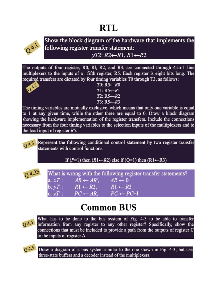 Coa Unit 1 Numericals Ques | PDF