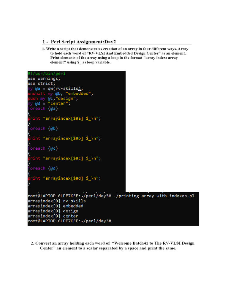 Day-2 assignment-PERL | PDF