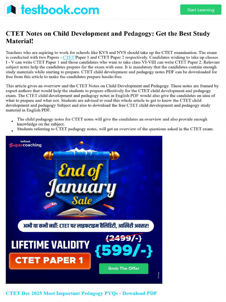 CTET Notes On Child Development and Pedagogy - Get The Best Study ...