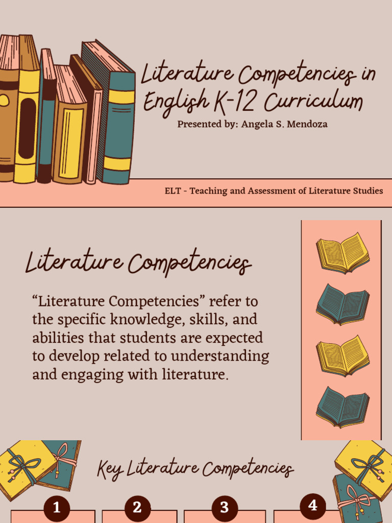 Mendoza Literature Competencies in English K-12Curriculum | PDF ...