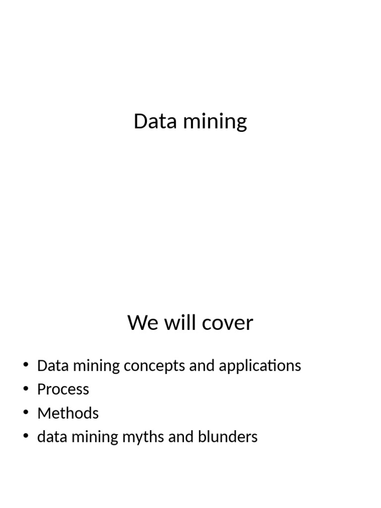 Lecture 7 & 8 Data Mining | PDF | Data Mining | Data Lecture 7 & 8 Data Mining | PDF | Data Mining | Data