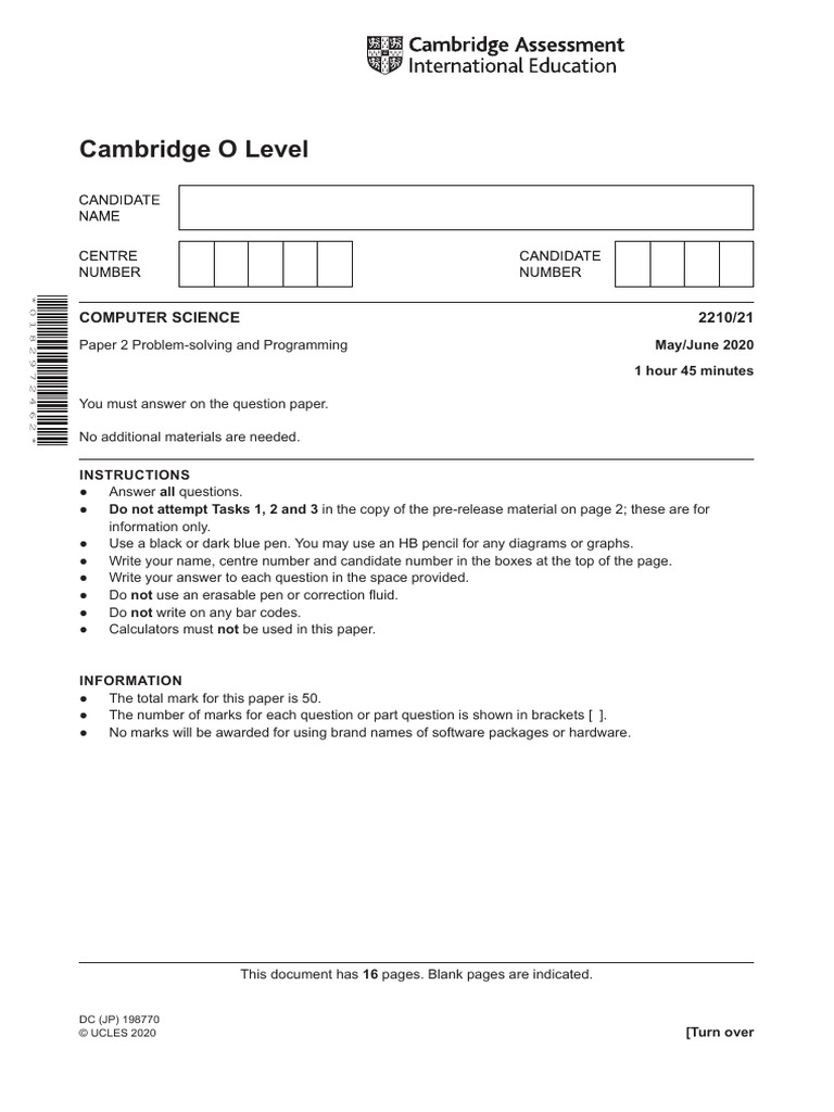 Paper 2 (Computer Science)_104807 | PDF | Algorithms | Elections