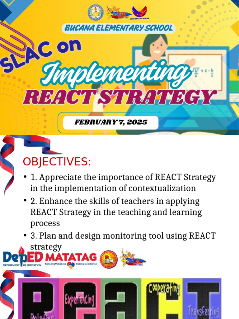 REACT Strategy Lesson Plan Guide | PDF | Learning | Constructivism ...