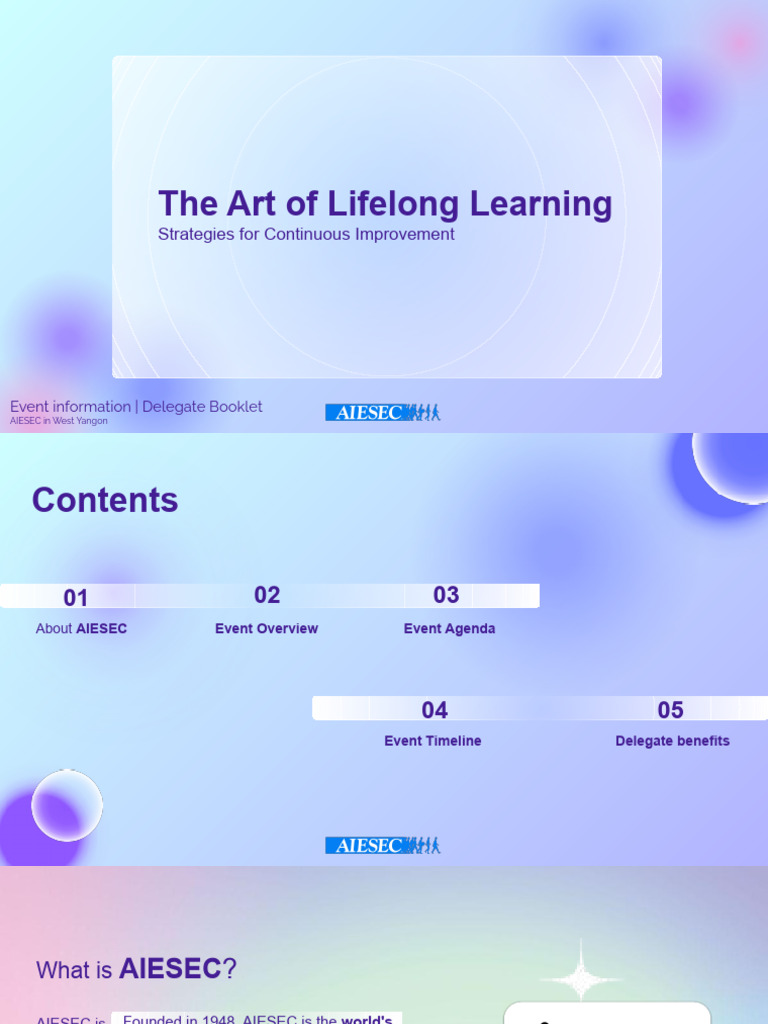 Delegate Booklet I the Art of Lifelong Learning I 2024.1 (1) | PDF ...